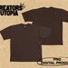 Chocolate Mocha Front and Back Shirt, Los Angeles Apparel 1801GD Mockup ...