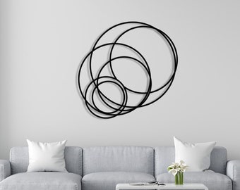 Metal Circle Wall Art Abstract - Etsy