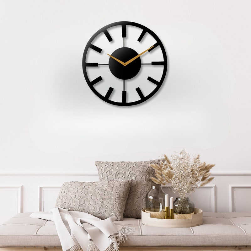 Large Modern Wall Clock - Etsy
