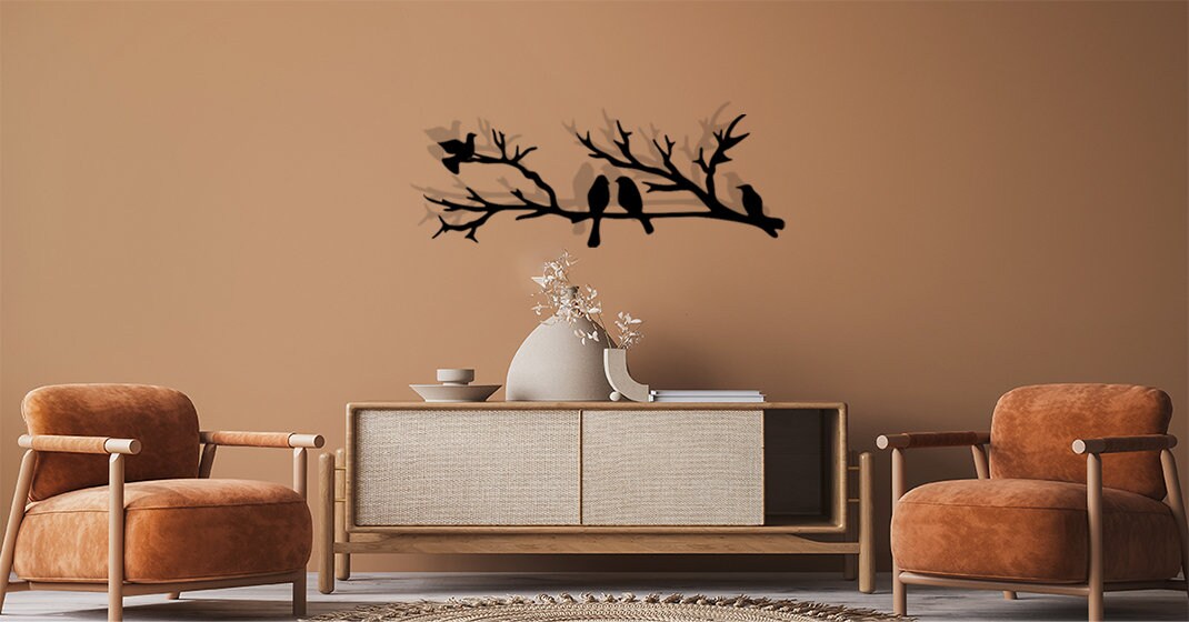 Metal Birds Wall Decor, Avian Sign for Walls, Bird-themed Metal Wall ...