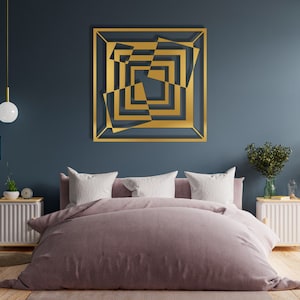 Metal Optical Illusion Decor Metal Wall Art Optical İllusion Wall Art ...
