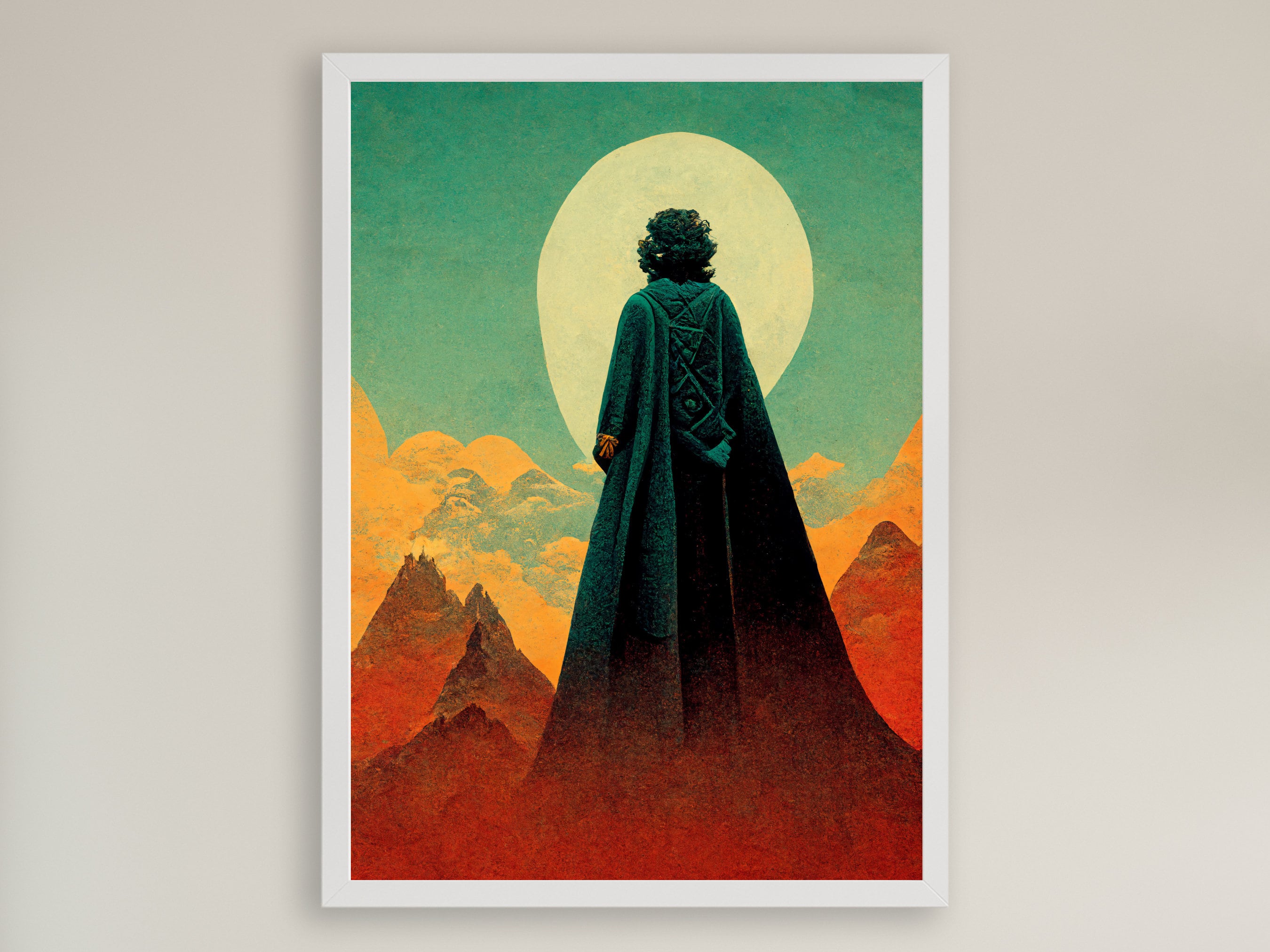 Lord of the Rings Inspired Mid Century Modern Art Prints Wall Art, the ...