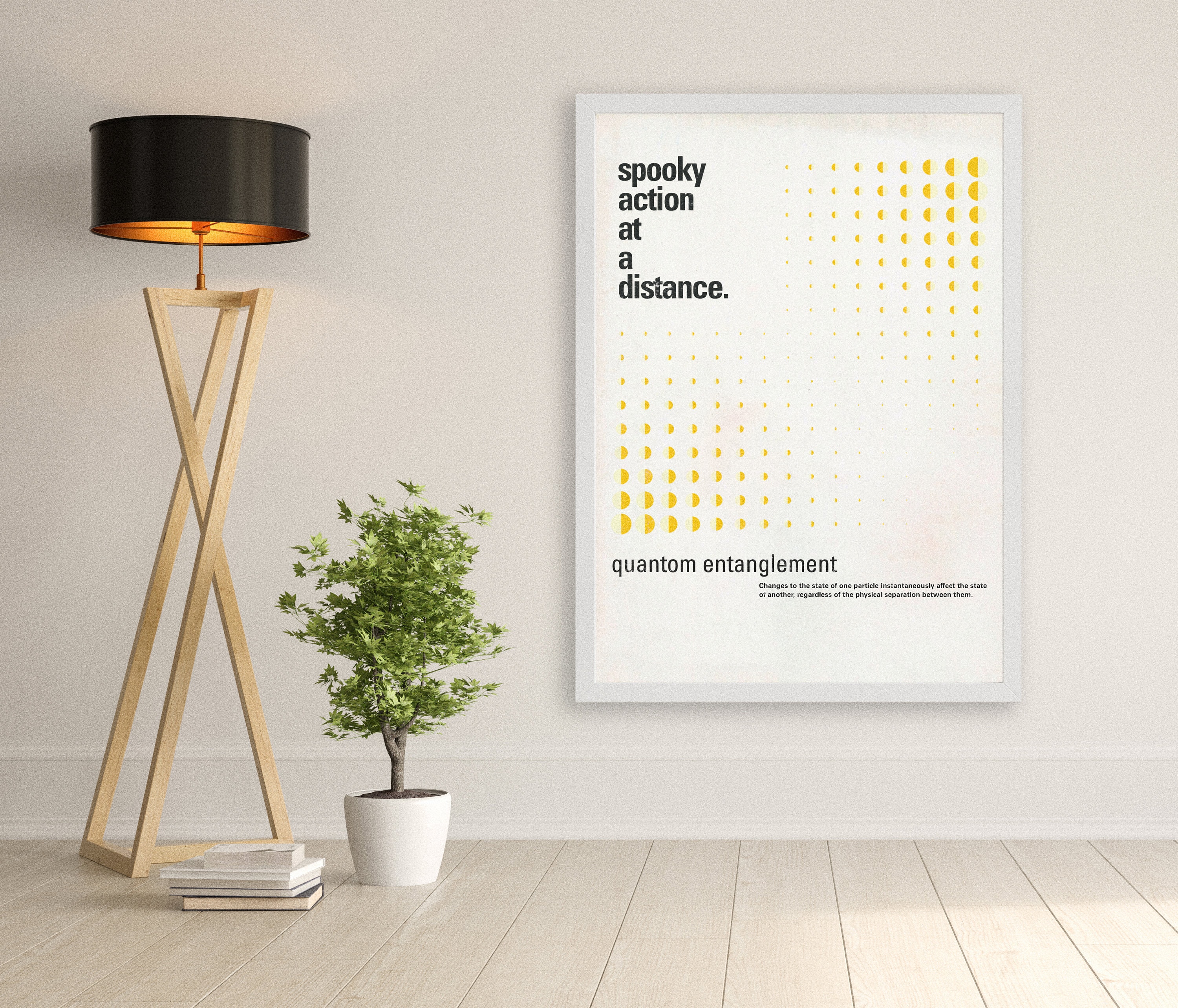 Quantum Entanglement Physics Poster Mid Century Modern - Etsy