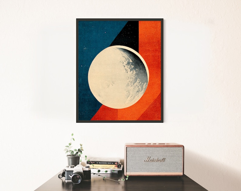 NASA Mid Century Modern Print, NASA Wall Art, Space Wall Art - Etsy