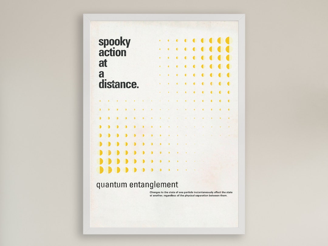 Quantum Entanglement Physics Poster: Mid-century Modern Science Art - Etsy
