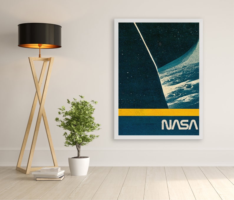 NASA Mid Century Modern Print NASA Wall Art Space Wall Art - Etsy
