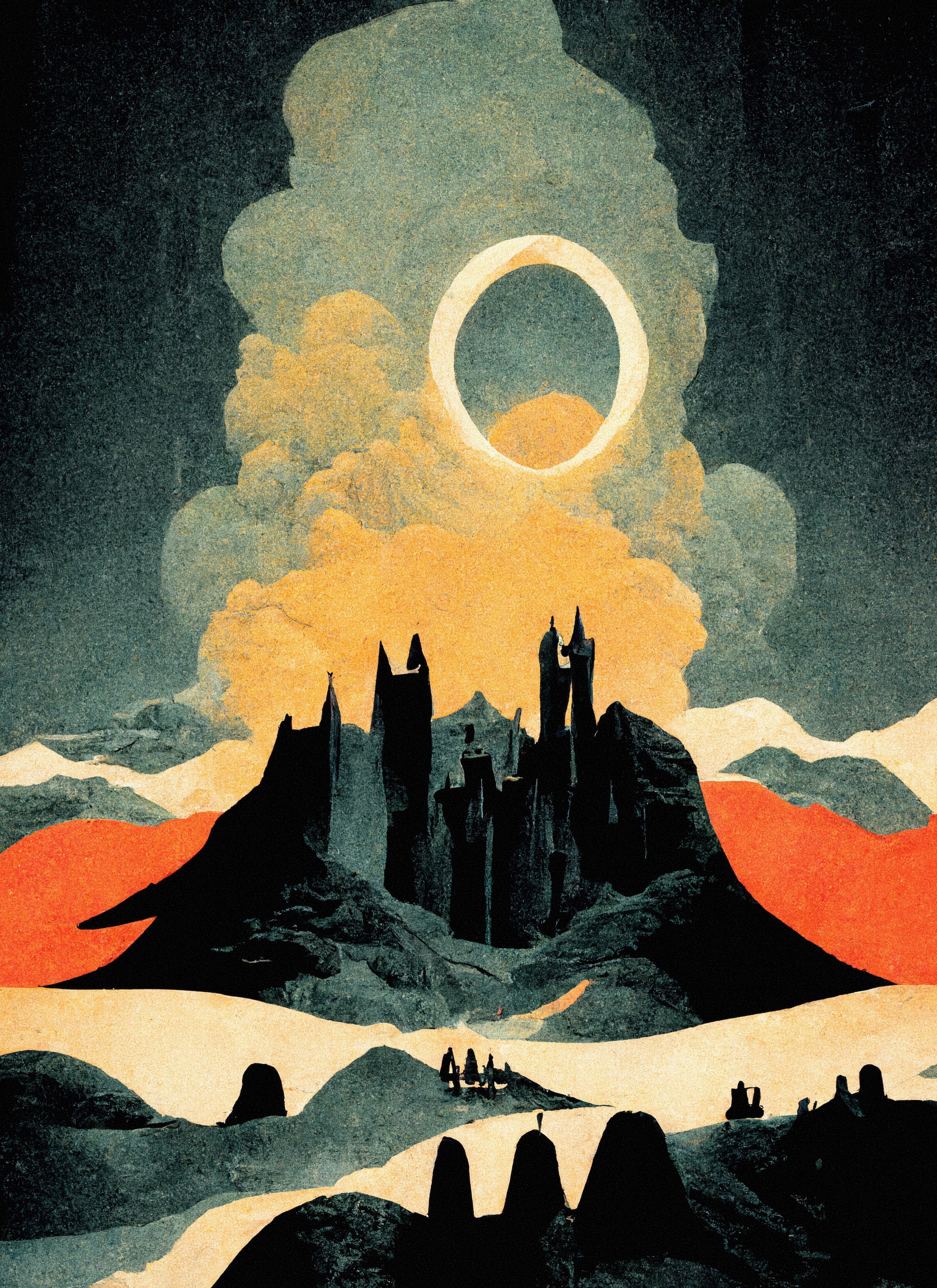 3 Lord of the Rings Inspired Mid Century Modern Art Prints - Etsy