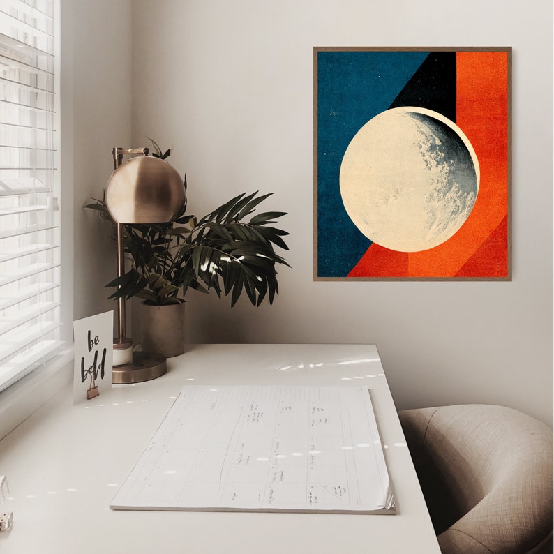 NASA Mid Century Modern Print, NASA Wall Art, Space Wall Art - Etsy
