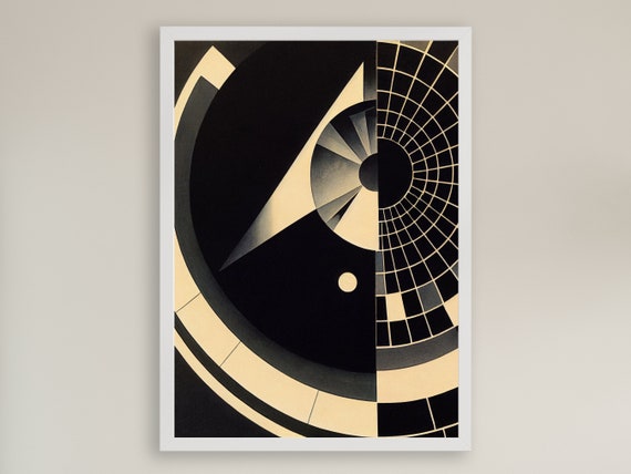 Space Art Mid Century Modern Abstract Space Art Science - Etsy