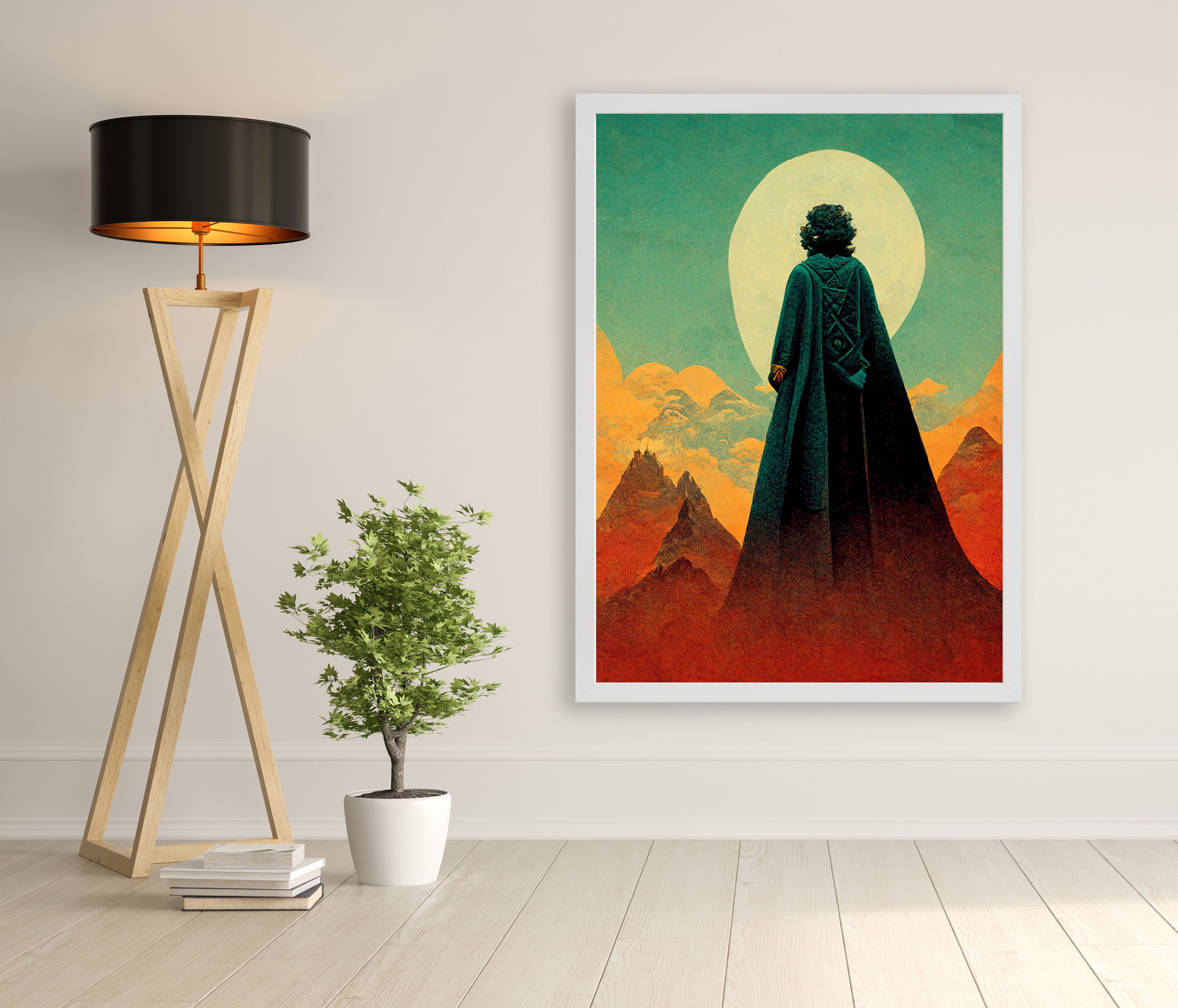 Lord of the Rings Inspired Mid Century Modern Art Prints Wall Art, the ...