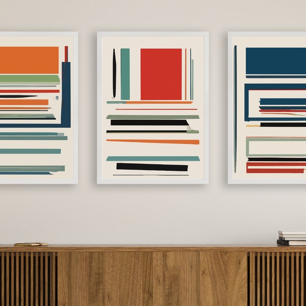 Mid Century Modern Book Posters - Etsy