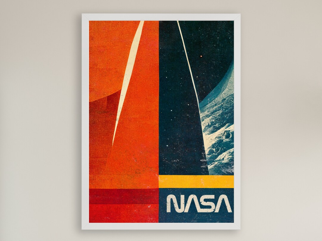NASA Mid Century Modern Print, NASA Wall Art, Space Wall Art, NASA ...
