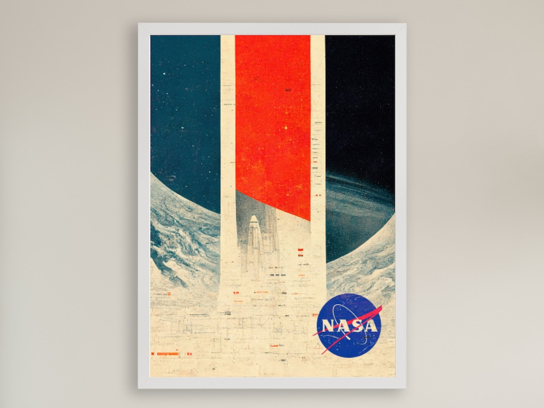 NASA Mid Century Modern Print, NASA Wall Art, Space Wall Art, NASA ...