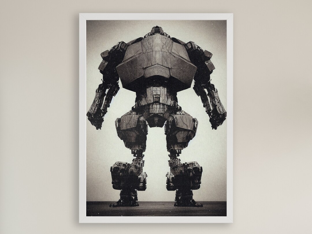 Robot Vintage Wall Art Print, Mech Mecha Robot Poster, Transformers ...