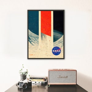 NASA Mid Century Modern Print, NASA Wall Art, Space Wall Art, NASA Poster - Etsy