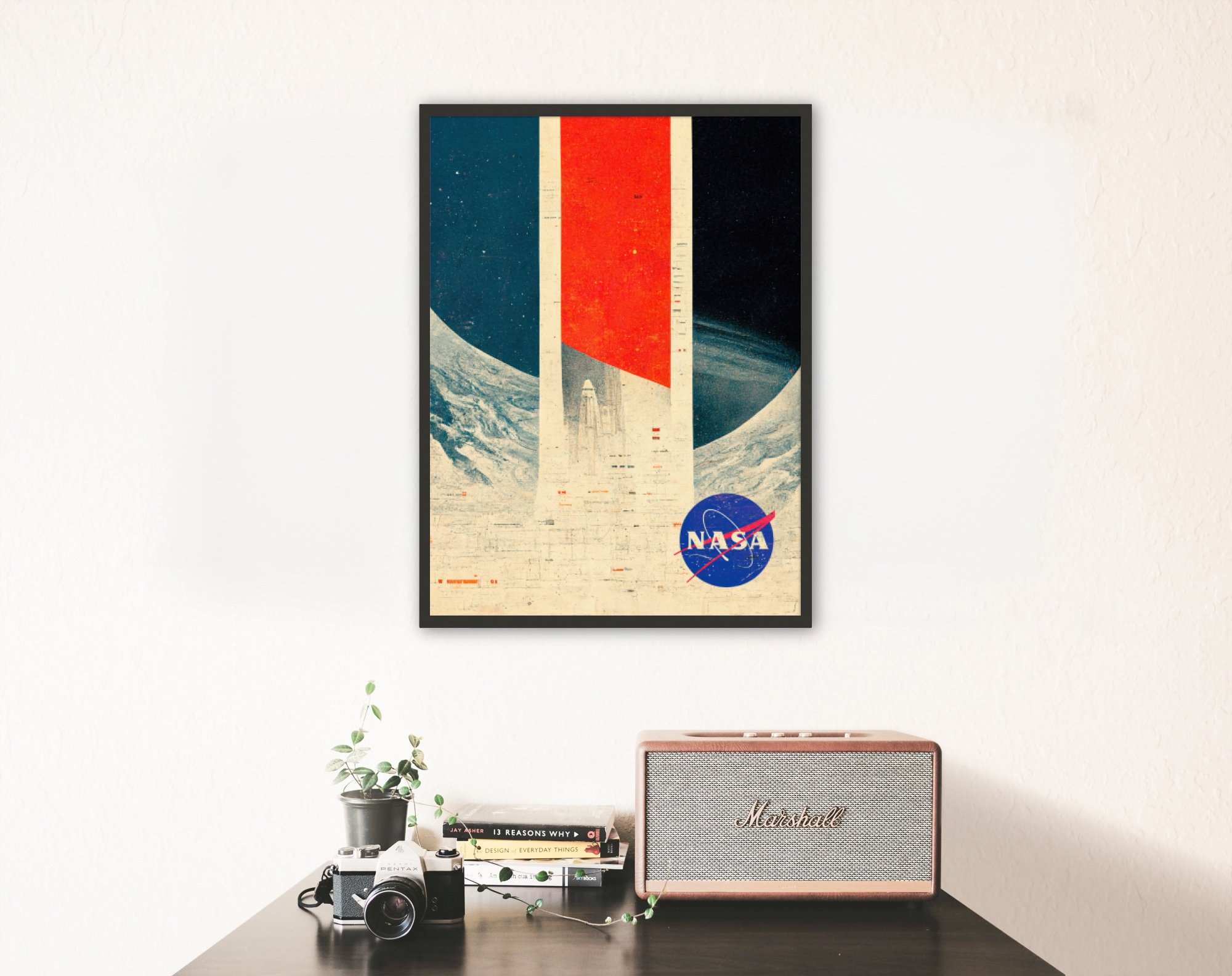 NASA Mid Century Modern Print NASA Wall Art Space Wall Art - Etsy