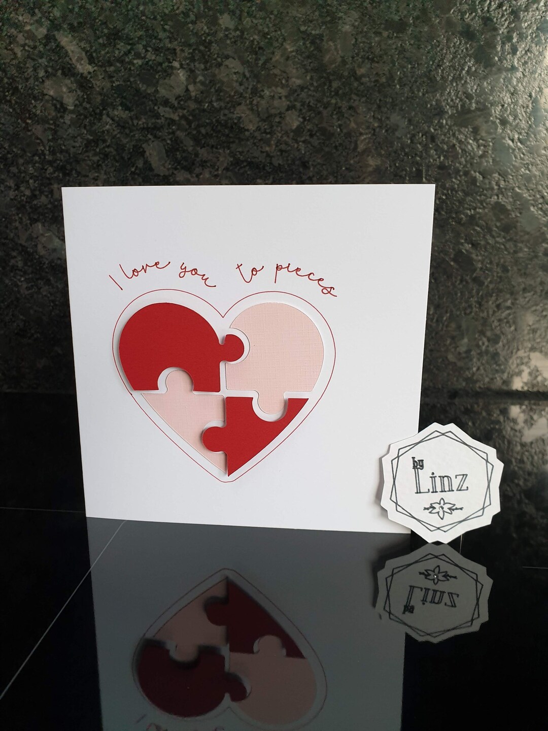 I Love You to Pieces, Valentine's Card Wife, for Her, for Him, Hearts ...