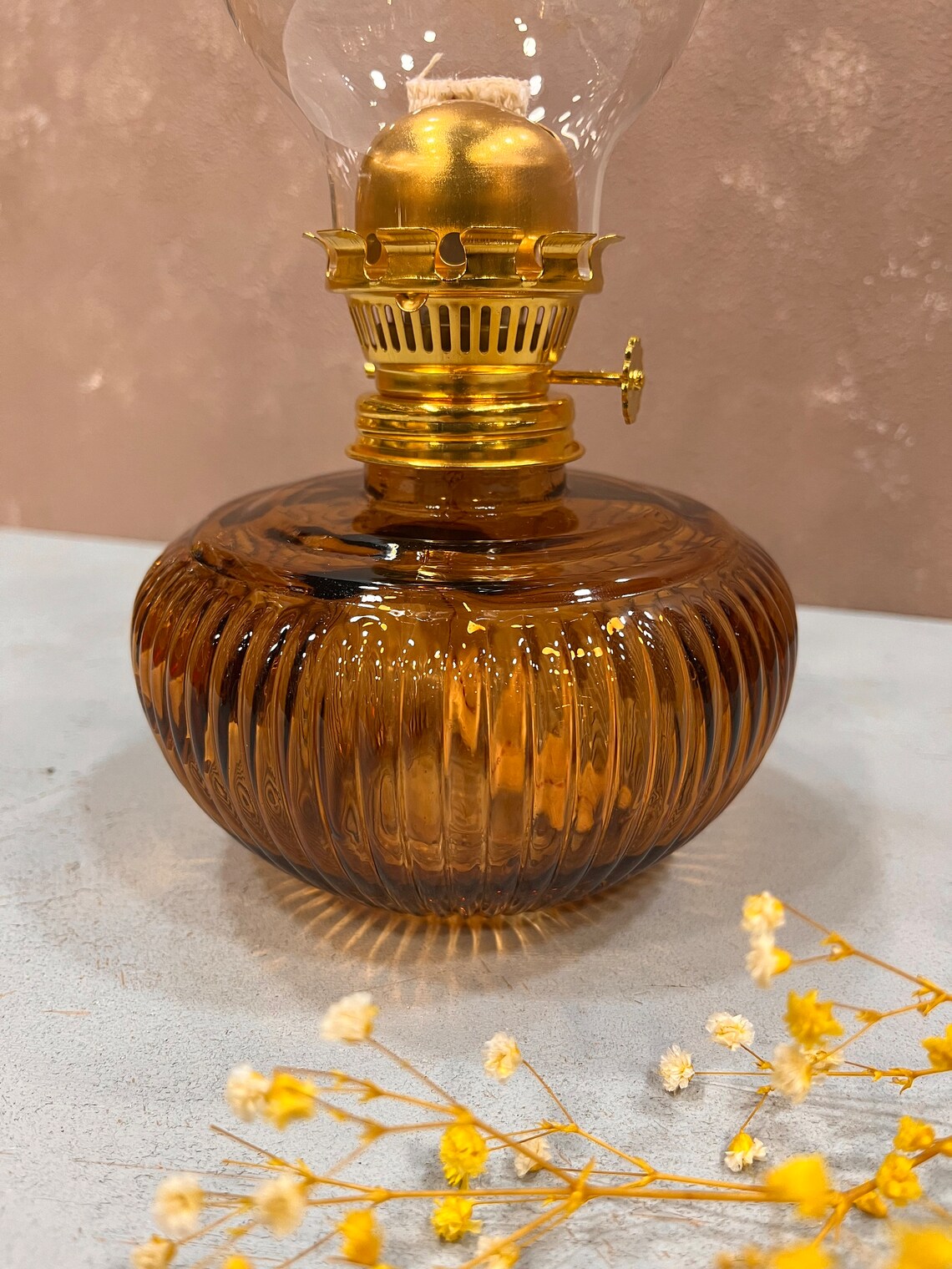 Big Vintage Handcrafted Oil Lamp Unique Home Decor Antique Oil Lamp New ...