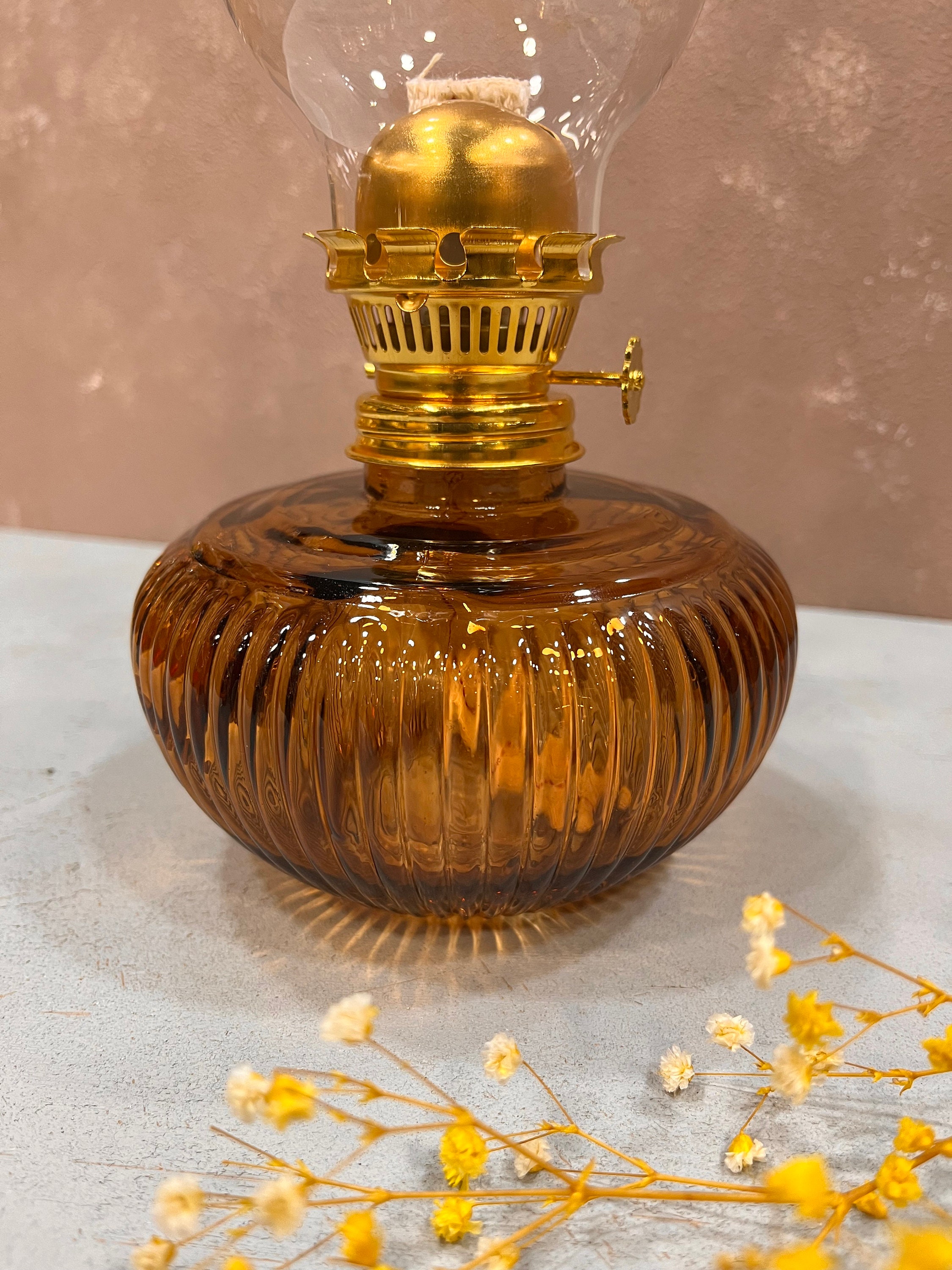 Big Vintage Handcrafted Oil Lamp Unique Home Decor Antique Oil Lamp New ...