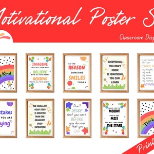 Motivational Posters Classroom Display Inspirational - Etsy