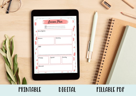 Lesson Plan Template Lesson Planner Weekly Plan Template - Etsy