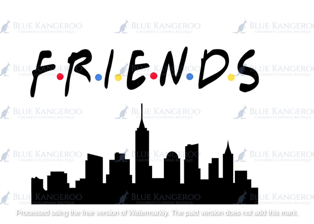Friends Logo With New York City Skyline SVG-PNG Files for - Etsy Australia