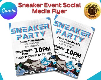 Sneaker Party Flyer - Etsy
