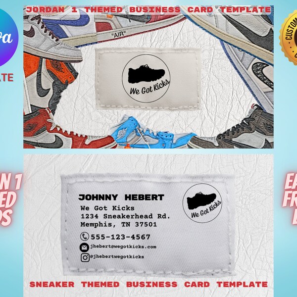 Sneaker Business Cards - Etsy