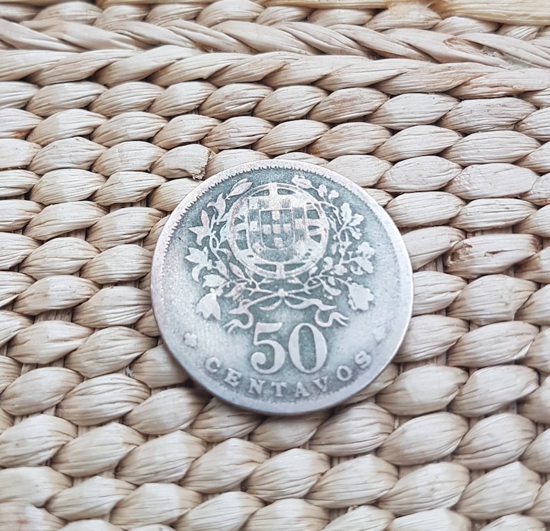 1931 Republica Portuguesa 50 Centavos Nickel Coin - Etsy
