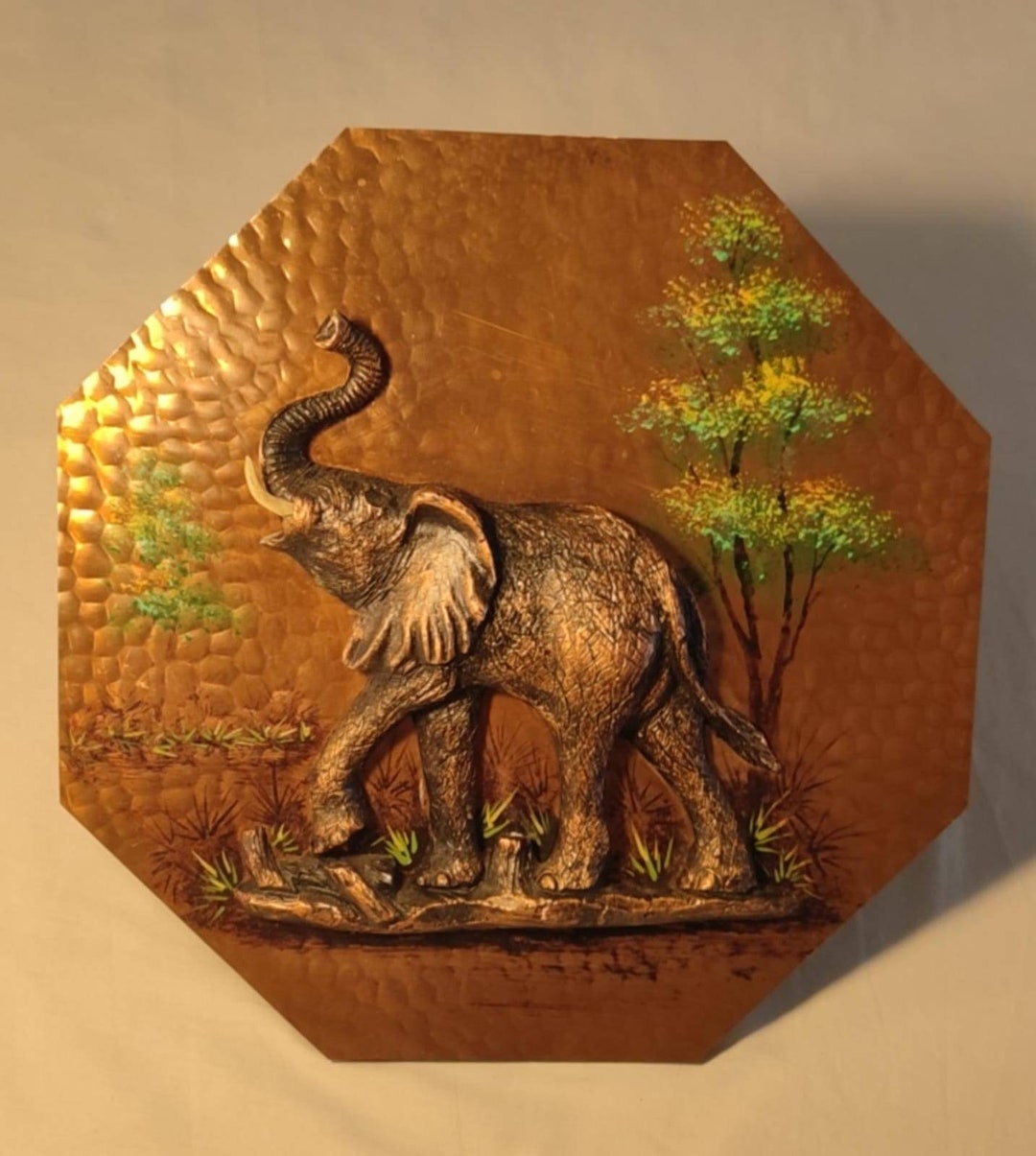 Vintage Framed copper 3D High Relief Wall Art - Etsy
