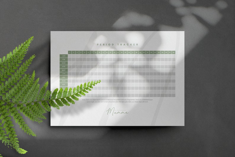 DIGITAL Cycle & Period Tracker. Minimalist. Journal. Diary. Calendar ...