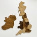 Wooden United Kingdom Map Wall Art Wood UK Map Art England Map Scotland ...