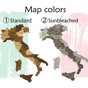 Wooden Italy Map Wall Art Push Pin Map Mappa Italia Gift for Italian ...