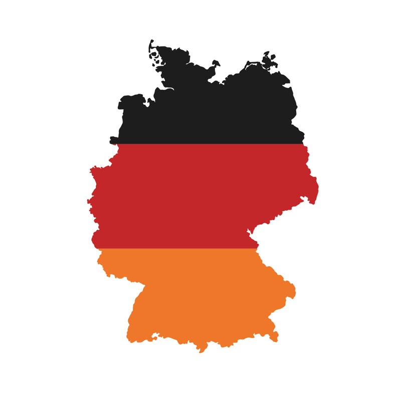 Germany Map Svg Germany Flag Svg Country Map Clip Art Vector - Etsy
