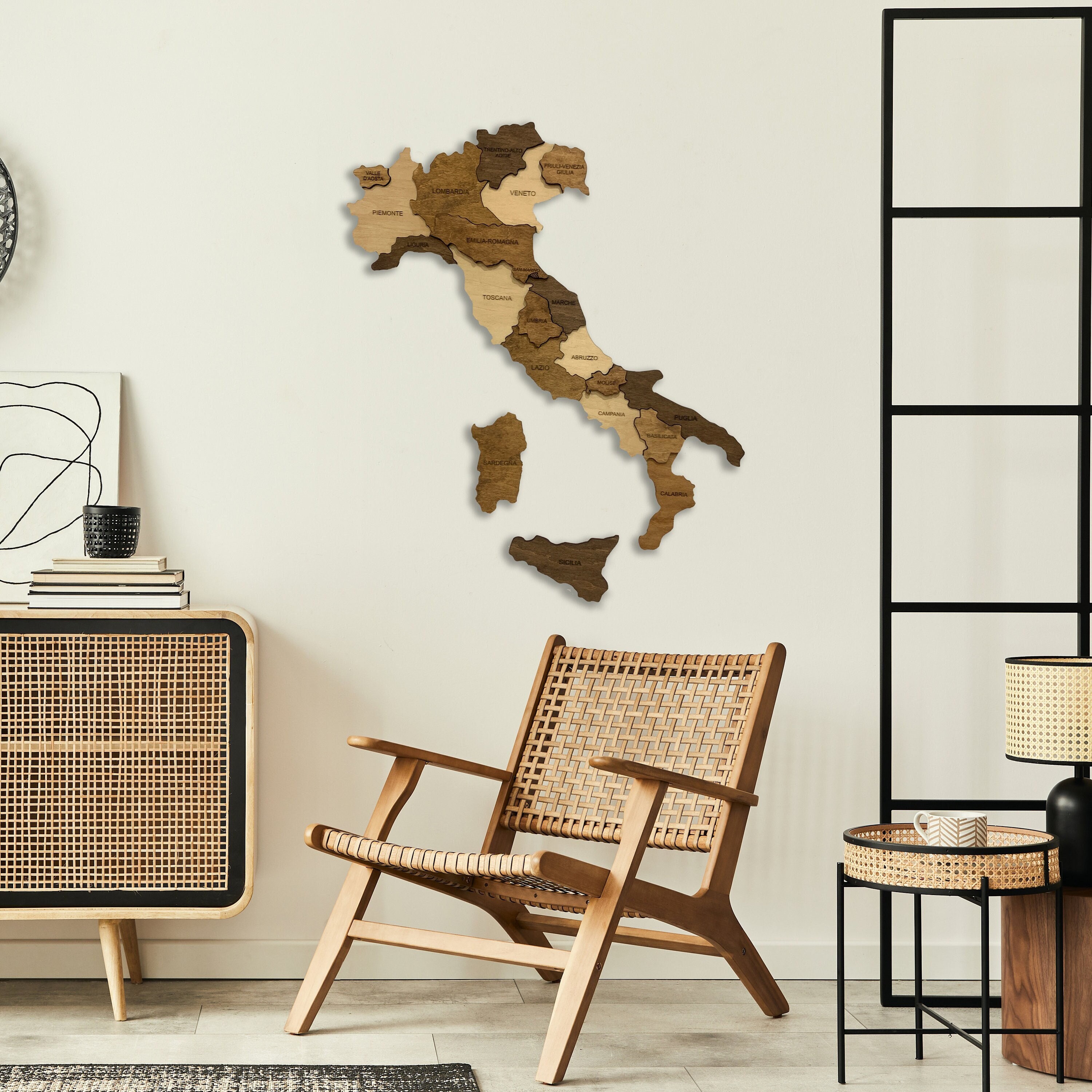 Wooden Italy Map Wall Art Push Pin Map Mappa Italia Gift for Italian ...