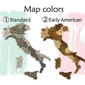 Wooden Italy Map Wall Art Push Pin Map Mappa Italia Gift for Italian ...