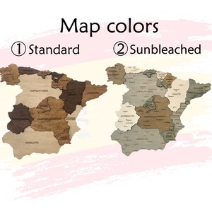 Spain Map Wall Art Spanish Map Mapa De España Wood Wall Art Push Pin ...