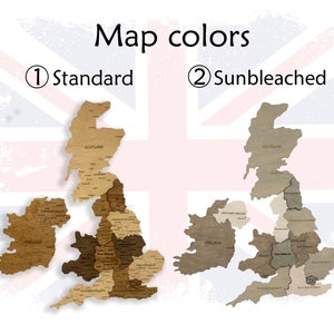 Wooden United Kingdom Map Wall Art Wood UK Map Art England Map Scotland ...