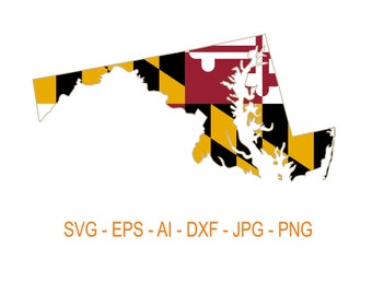 Maryland Flag Cut File - Etsy
