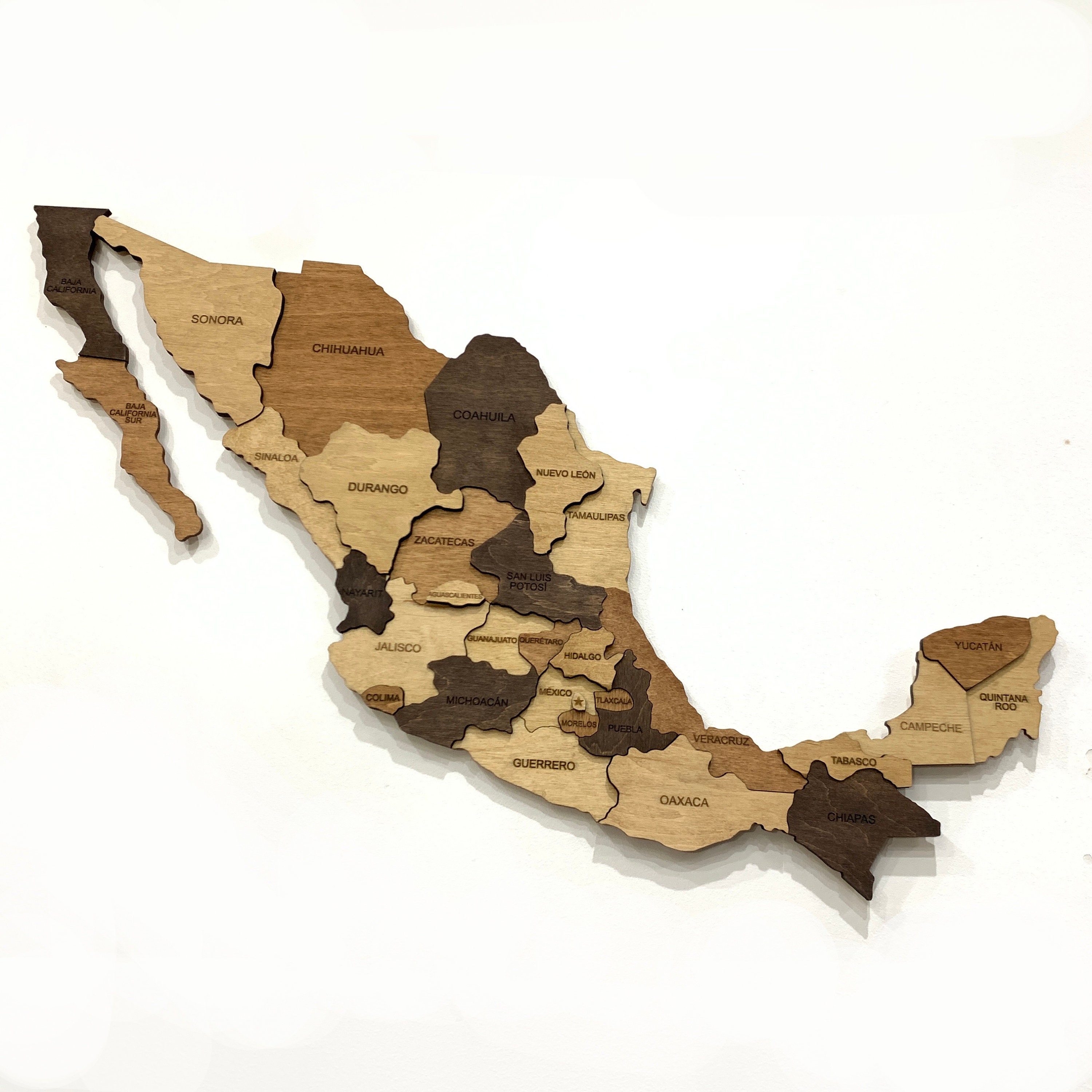 Wooden Mexico Map Wall Art: Push Pin Travel Map - Etsy