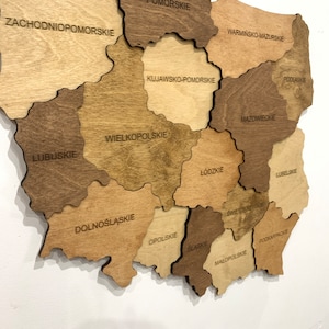 Wooden Poland Map Wall Art Poland Map Push Pin Map Mapa Polski Wall ...