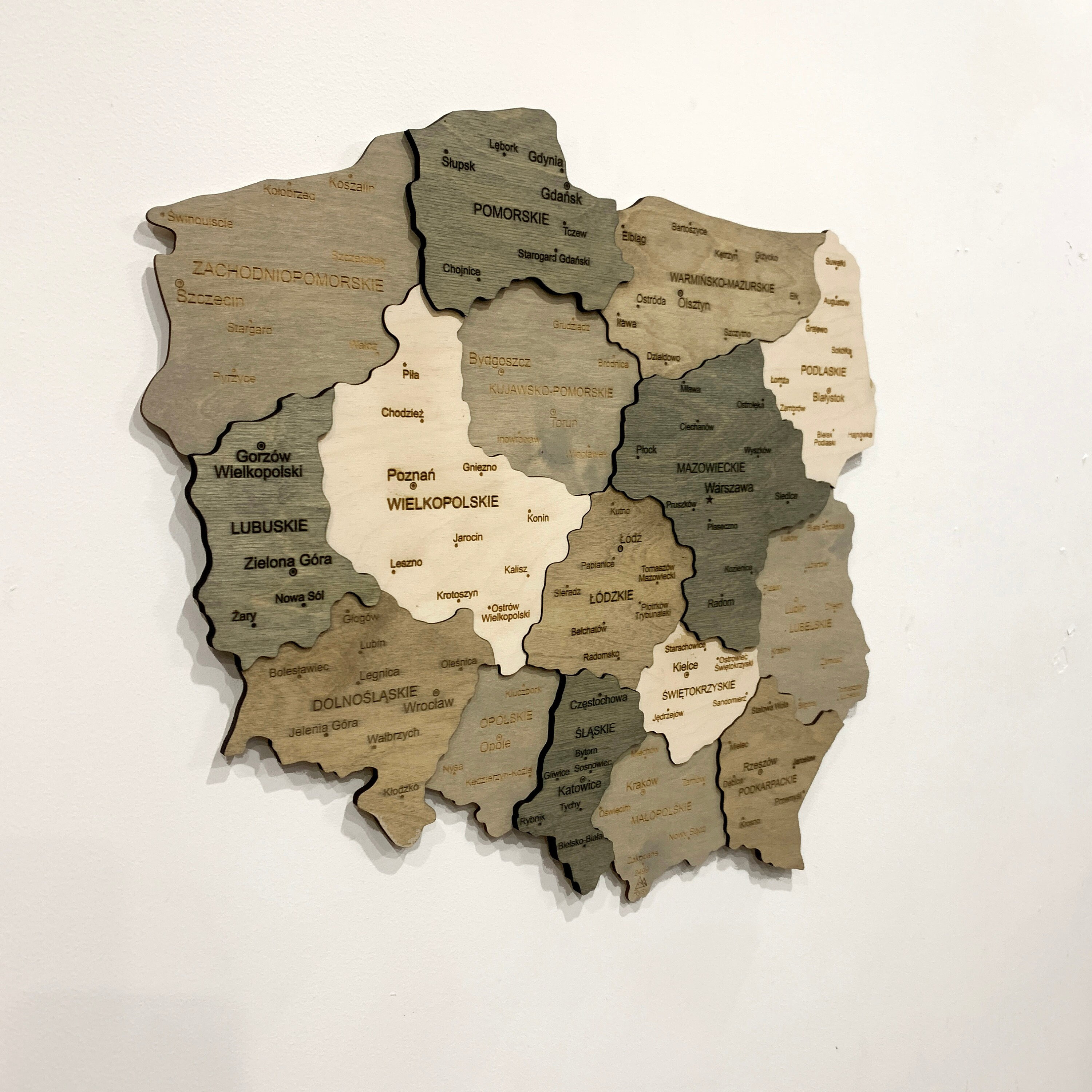 Wooden Poland Map Wall Art Poland Map Push Pin Map Mapa Polski Wall ...