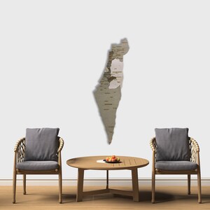 Wooden Israel Map Wall Art Israel Map Anniversary Gift for Israeli Wall ...