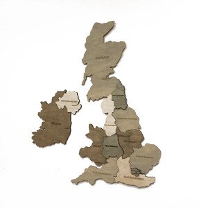 Wooden United Kingdom Map Wall Art Wood UK Map Art England Map Scotland ...