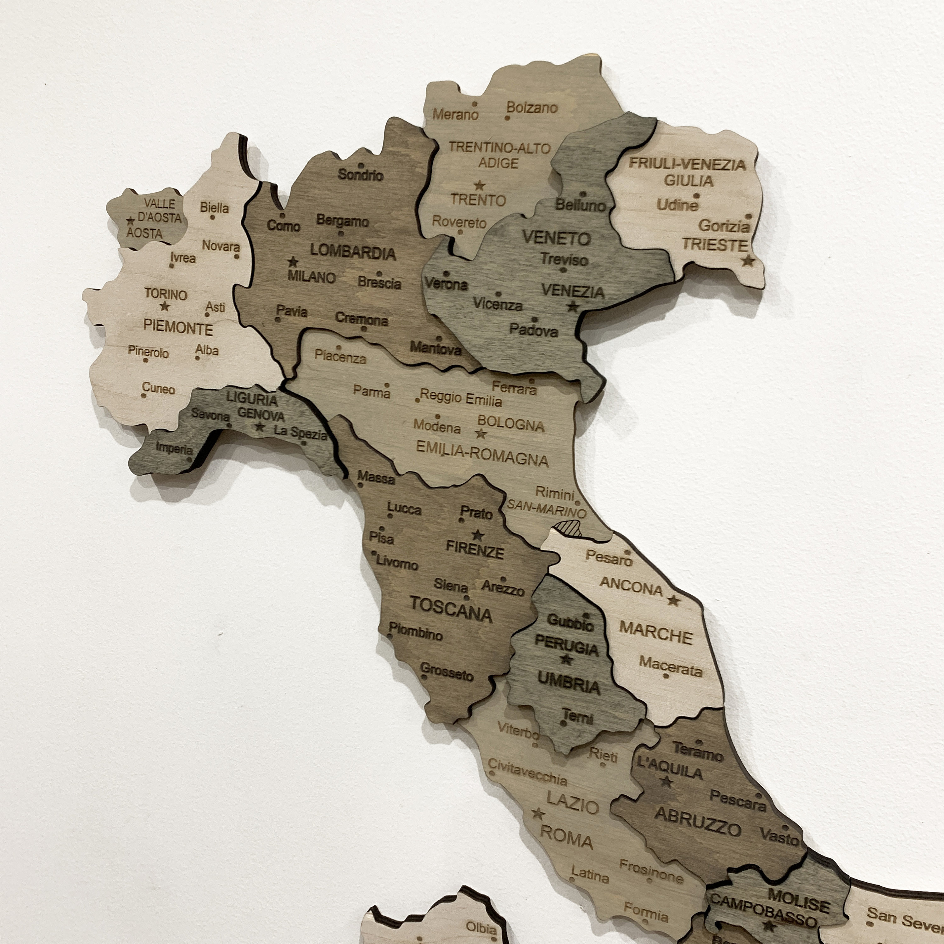 Wooden Italy Map Wall Art Push Pin Map Mappa Italia Gift for Italian ...
