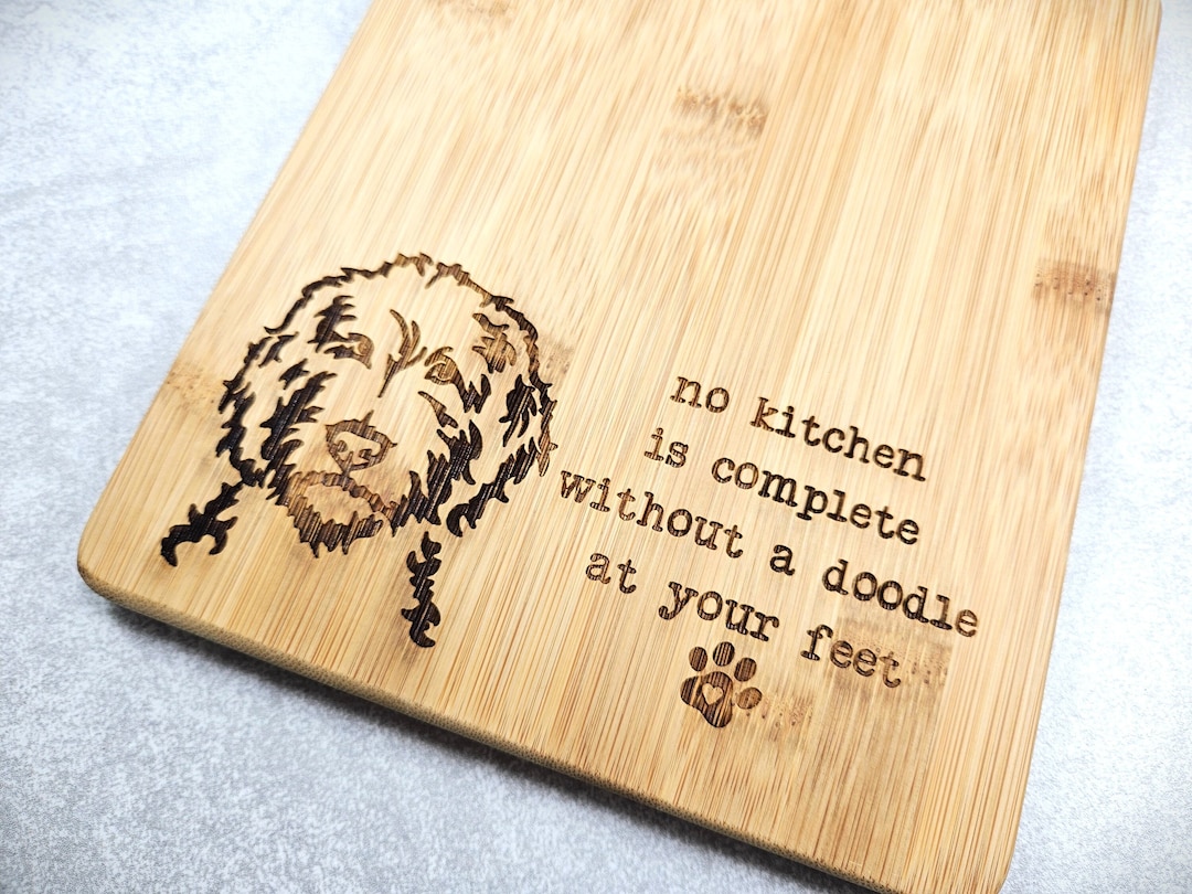 15" Doodle Dog Serving Board - Dog Mom Charcuterie Board - Adorable ...
