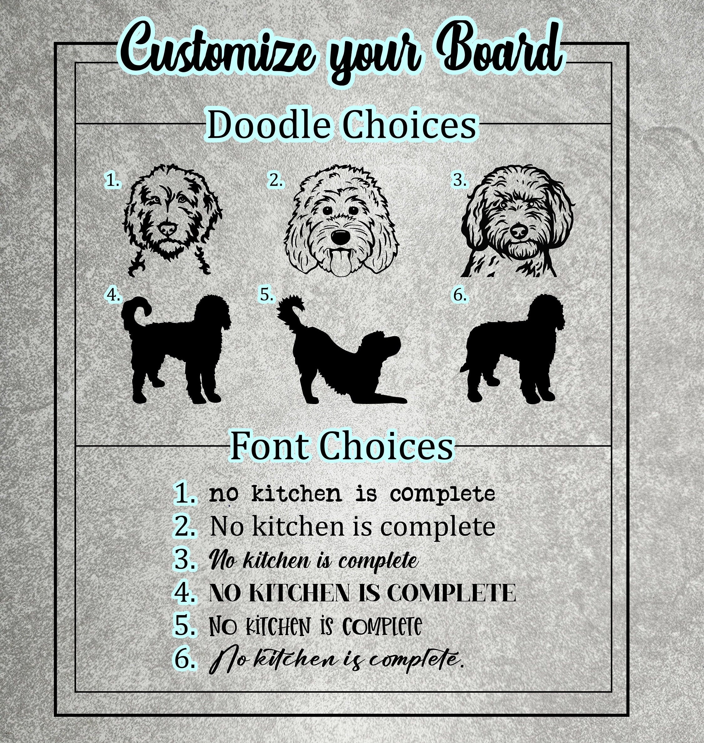 15" Doodle Dog Serving Board - Dog Mom Charcuterie Board - Adorable ...