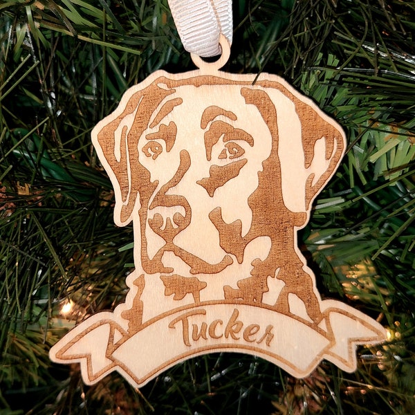 Chocolate Lab Personalized Ornament - Etsy