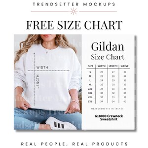 Gildan 18000 Graphite Heather Sweatshirt Mockup, G18000 Grey Crewneck ...