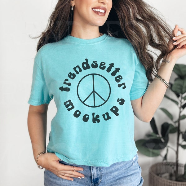 Comfort Colors Crop Mockup - Etsy
